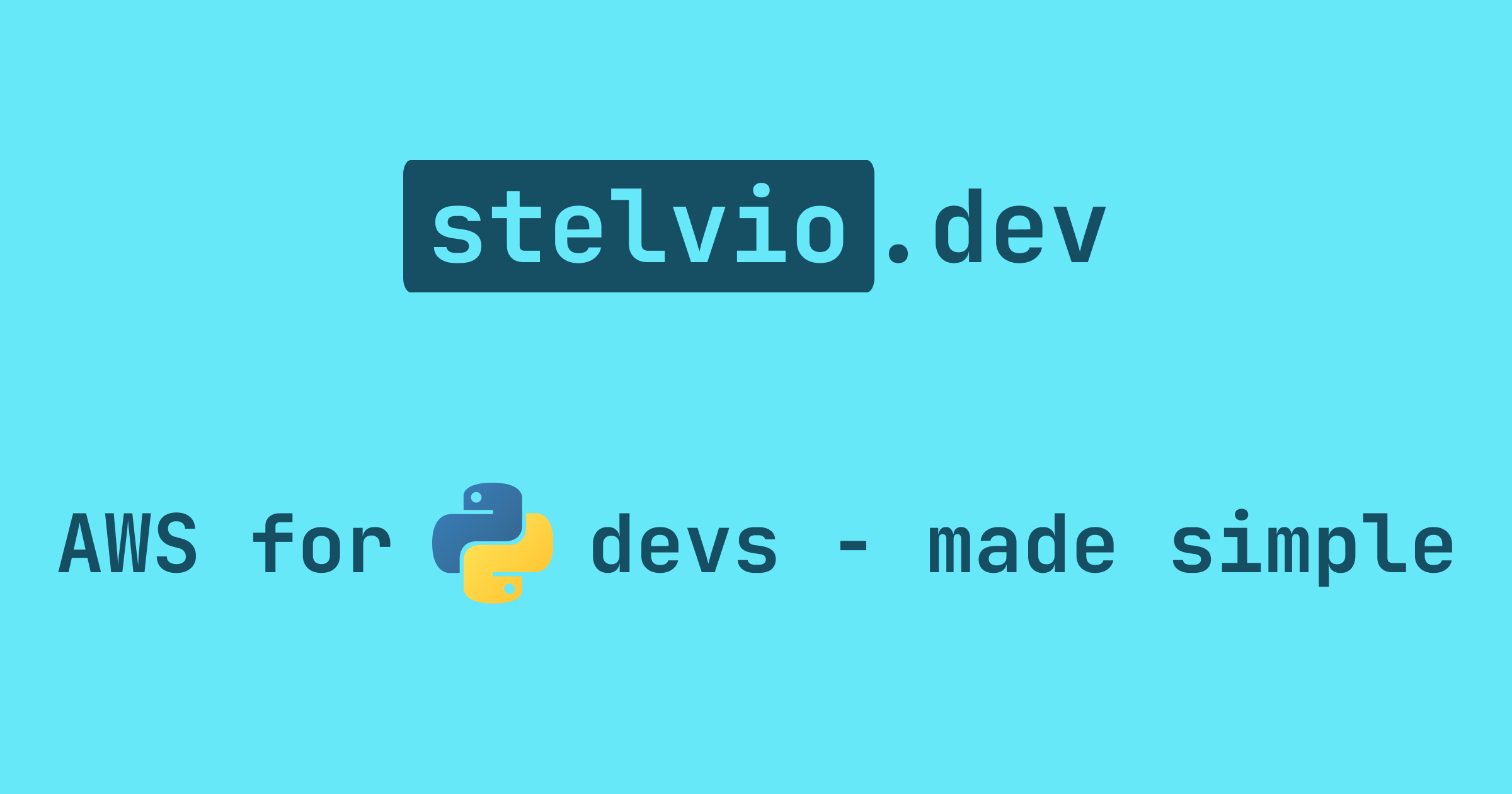 stelvio.dev - infrastructure made simple with Python